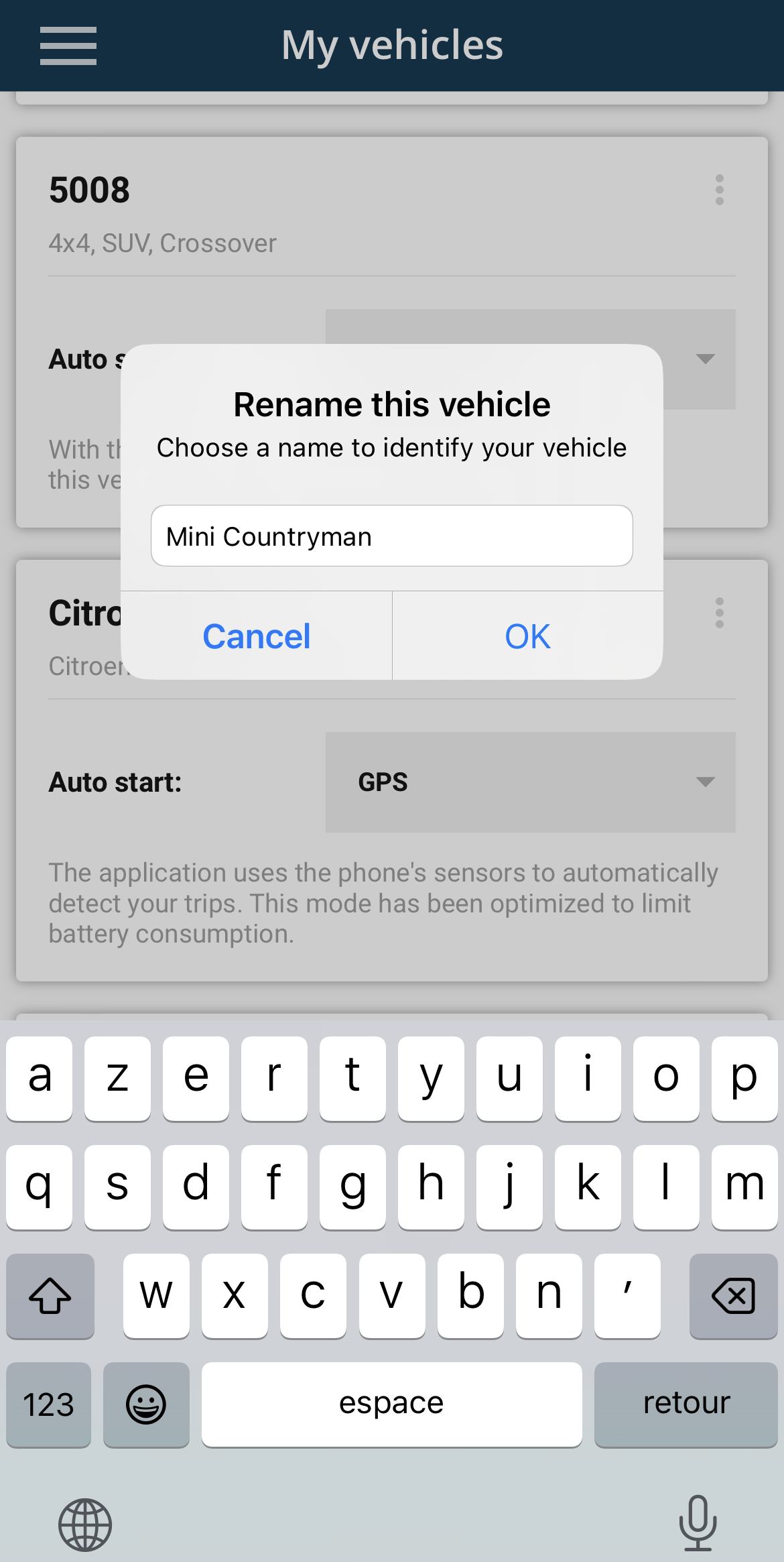 Is it possible to edit the vehicle name? – Support Centre - DriveQuant